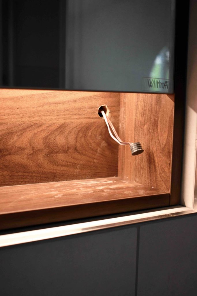 Tiny moody powder room - MK Design London